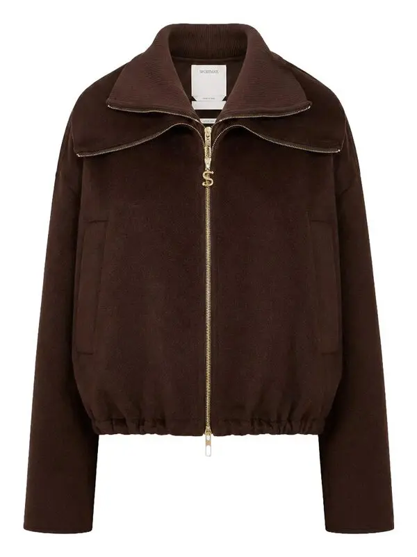 Sportmax Pure Wool Bomber Jacket With Removable Front Insert - Multicolor