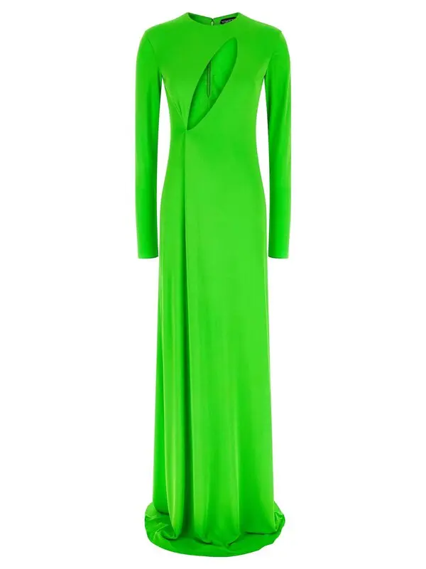 TOM FORD Long Sleeve Evening Gown - Green