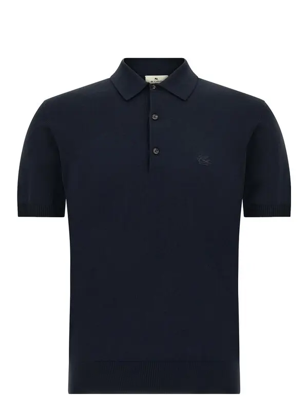 Etro Pegaso' Polo Shirt - Blue