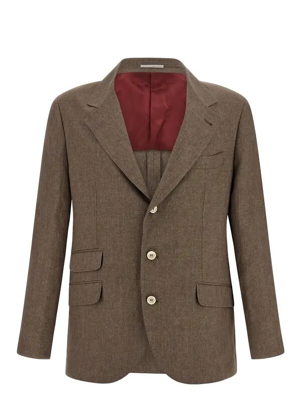 Brunello Cucinelli Cavallo' Blazer - Brown