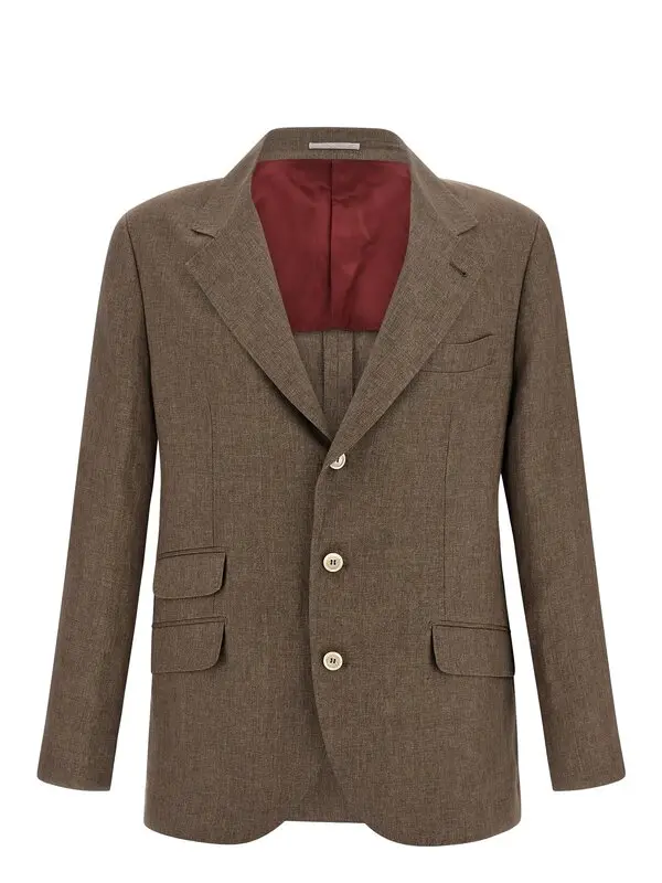 Brunello Cucinelli Cavallo' Blazer - Brown