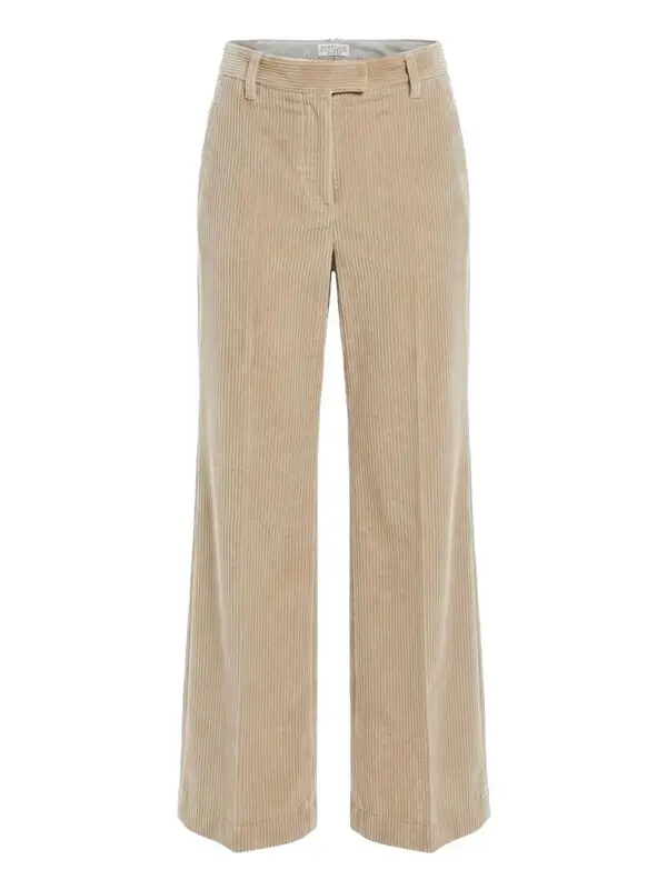 Brunello Cucinelli Cotton Velvet Trousers - Multicolor