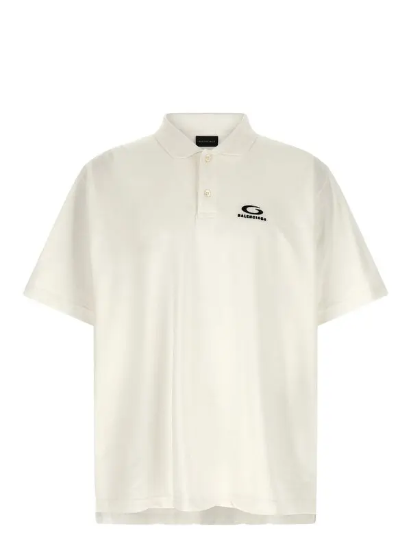 Balenciaga Laurel Classic' Polo Shirt - White