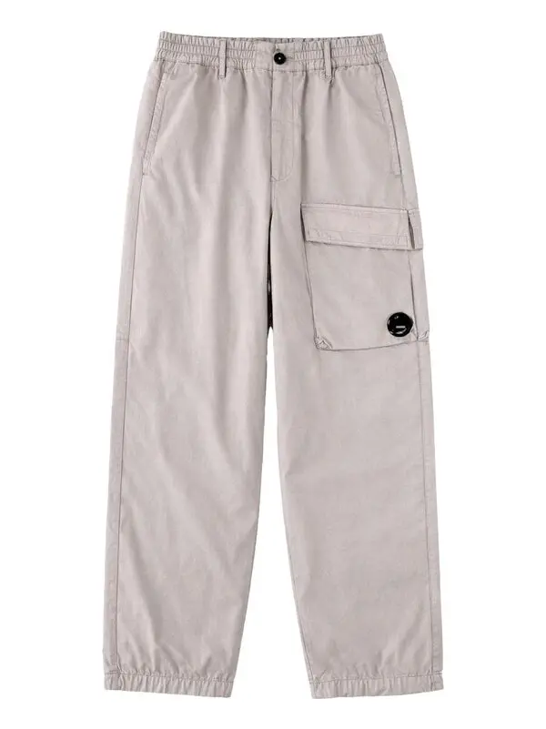 C.P. COMPANY Pantalone Cargo Con Patch Logo - Cream
