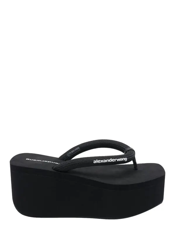 Alexander Wang Jenna Thong Platform Sandals - Black