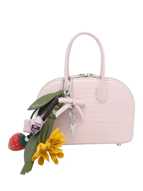 SELF-PORTRAIT Embossed Leather Mini Bag - Pink