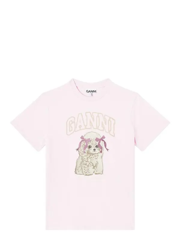 GANNI Organic Cotton T-shirt - Multicolor