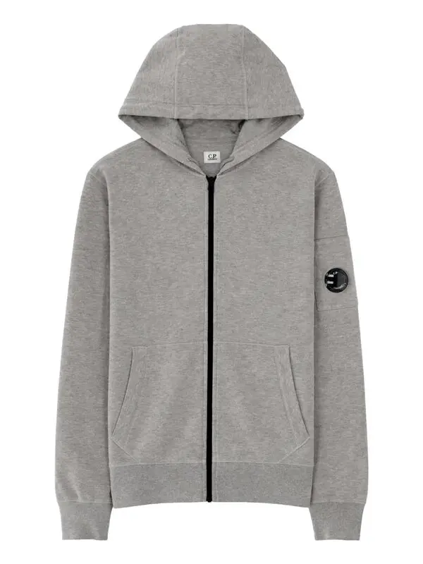 C.P. COMPANY Full-zip Hooded Sweatshirt - Gray