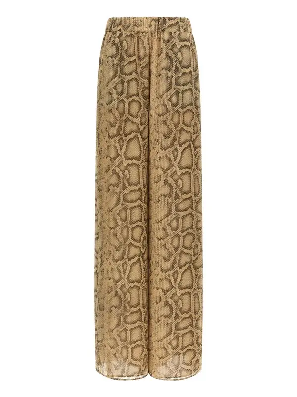 Andamane Python Print Pants - Cream
