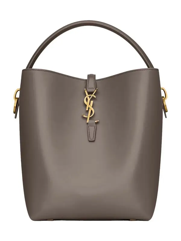 Saint Laurent Calf Skin Bucket Bag - Gray