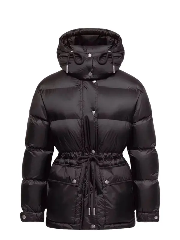 Moncler Sesie Midi Hooded Puffer Coat - Black
