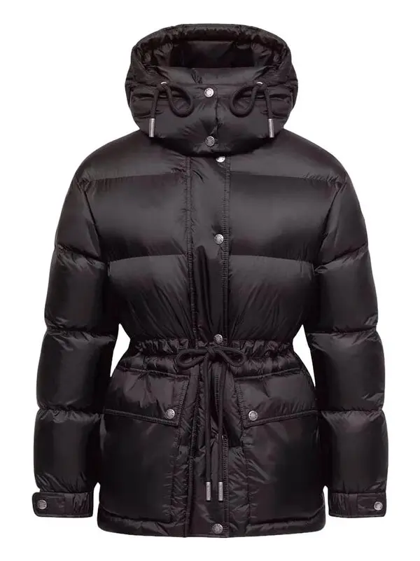Moncler Sesie Midi Hooded Puffer Coat - Black