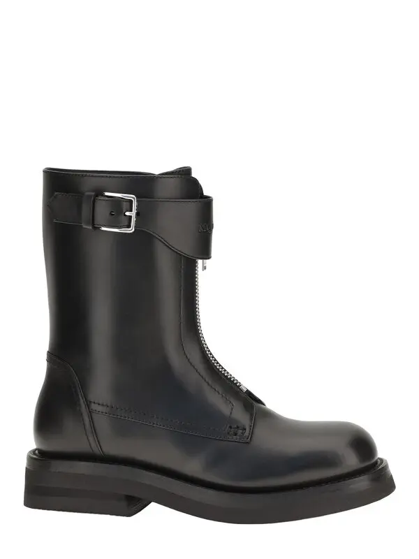 Alexander McQueen Leather Boots - Black