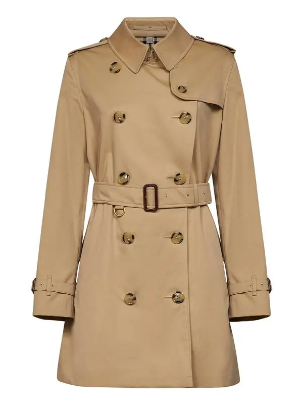 Burberry Heritage Kensington Short Trench Coat - Multicolor