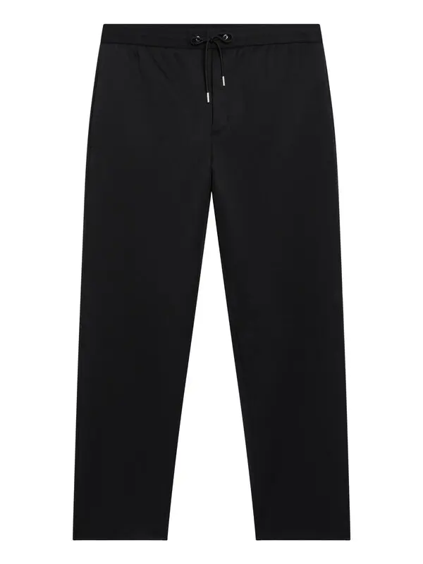 Moncler Jogger Trousers With Logo Patch - Black