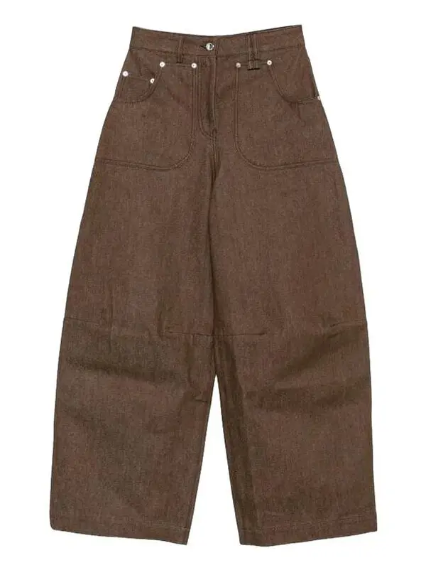 Simone Rocha Denim Wide-leg Jeans - Brown