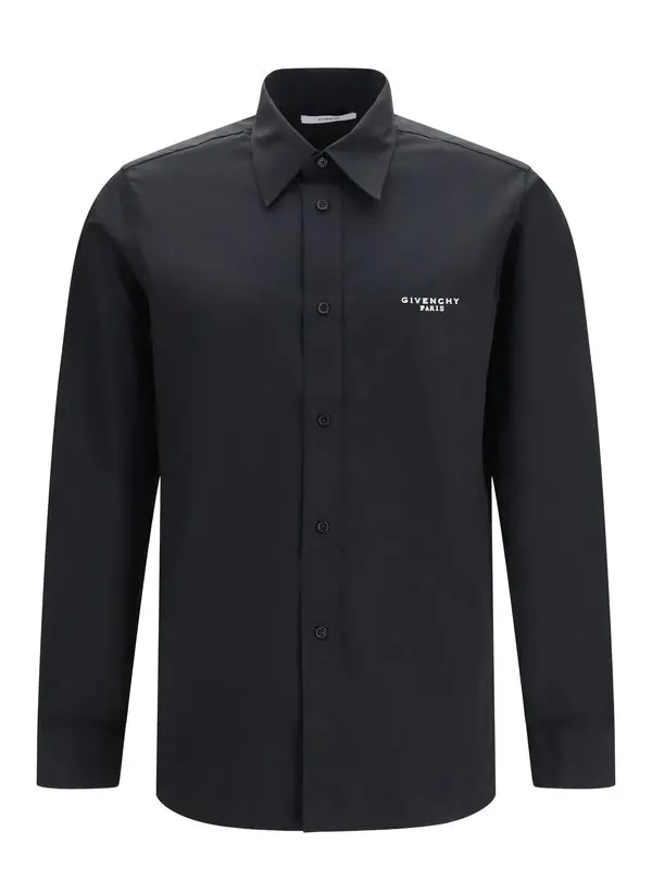Givenchy Embroidered Poplin Shirt - Black