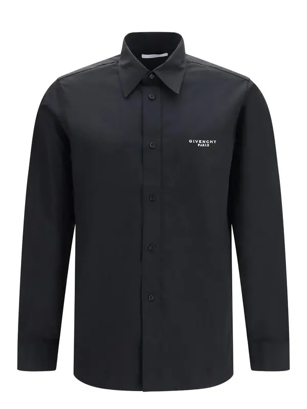Givenchy Embroidered Poplin Shirt - Black