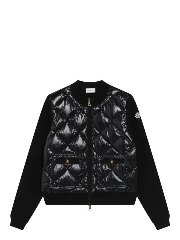 Moncler Padded Zip-up Sweatshirt - Black
