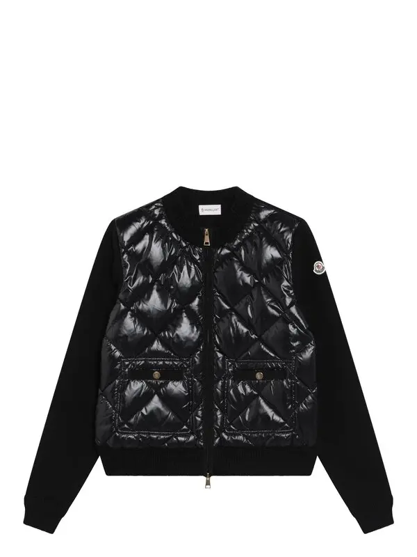 Moncler Padded Zip-up Sweatshirt - Black