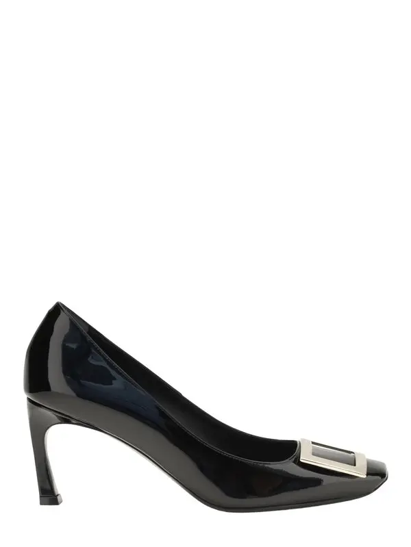 ROGER VIVIER Patent Leather Trompette Pumps - Black