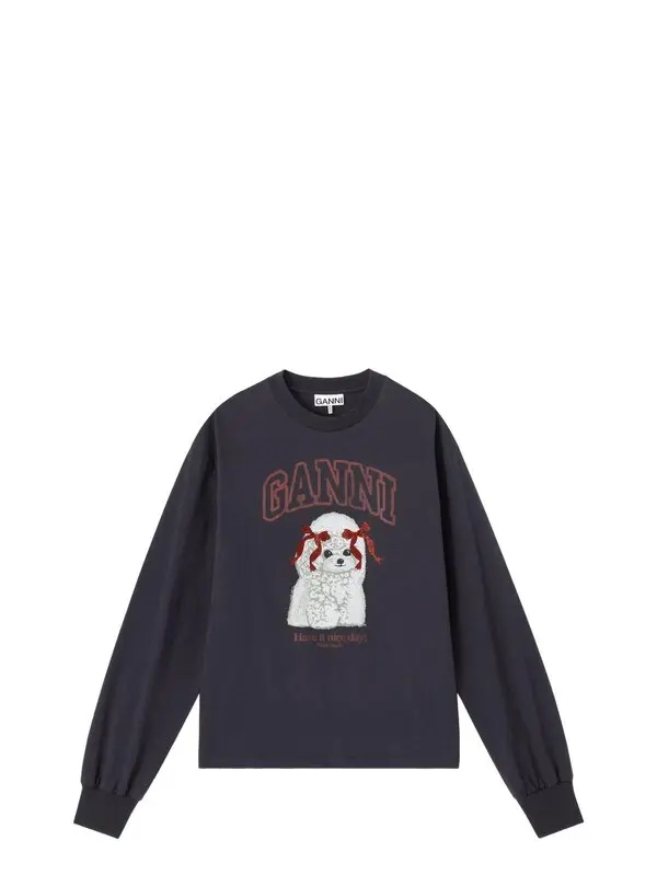 GANNI Puddle Organic Cotton Sweater - Multicolor