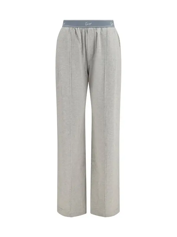 Kenzo Signature Stretch Cotton Pants - Gray