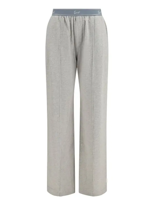 Kenzo Signature Stretch Cotton Pants - Gray