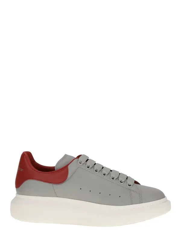 Alexander McQueen Leather Sneakers - Gray