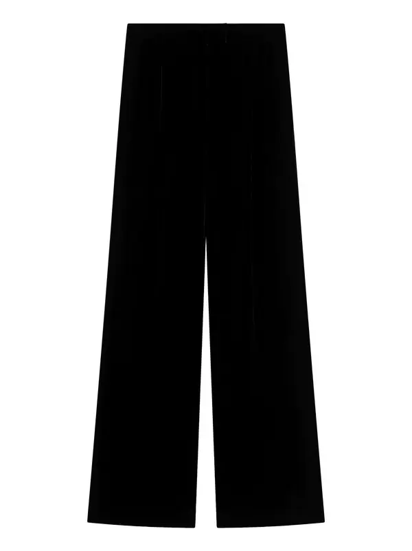 Valentino Garavani Viscose-blend Velvet Trousers - Black