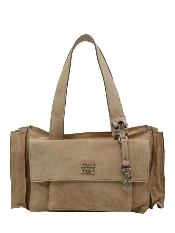 Miu Miu Utilitaire Shopping Bag - Cream