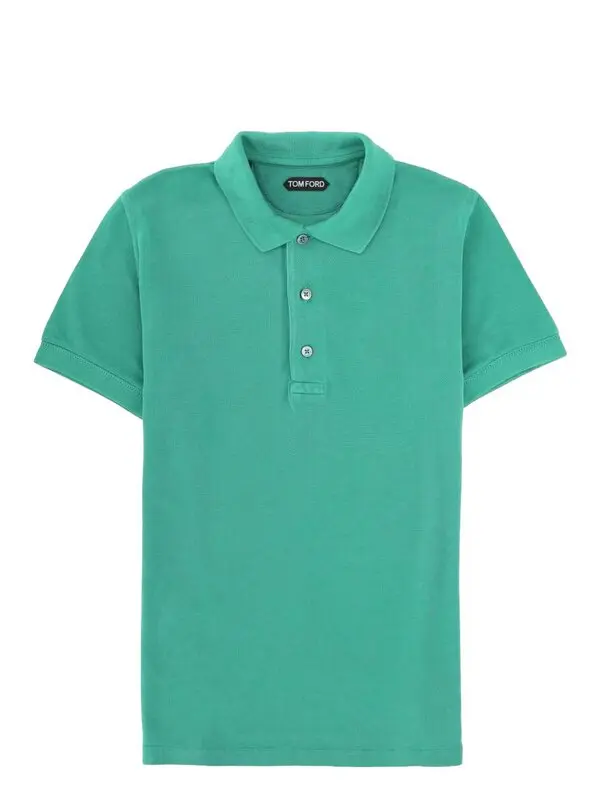 TOM FORD Lyocell And Cotton Polo Shirt - Green