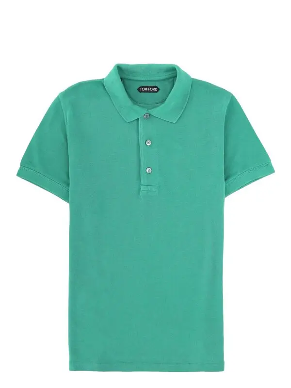 TOM FORD Lyocell And Cotton Polo Shirt - Green