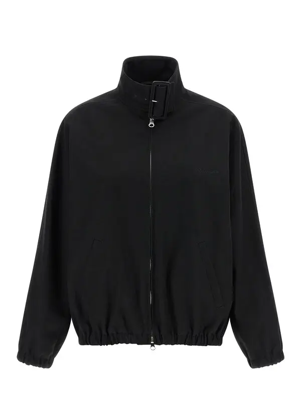 COURREGES Buckle Zipped Bomber' Jacket - Black