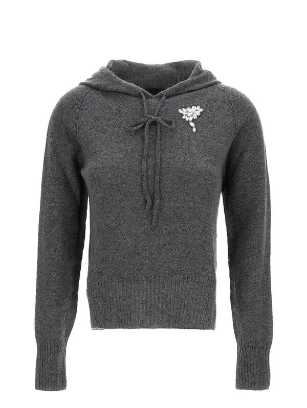 Simone Rocha Cashmere Hoodie - Gray