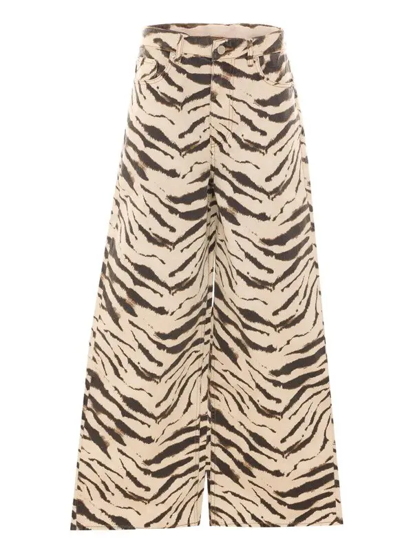 GANNI Lari Wide Jeans - Cream