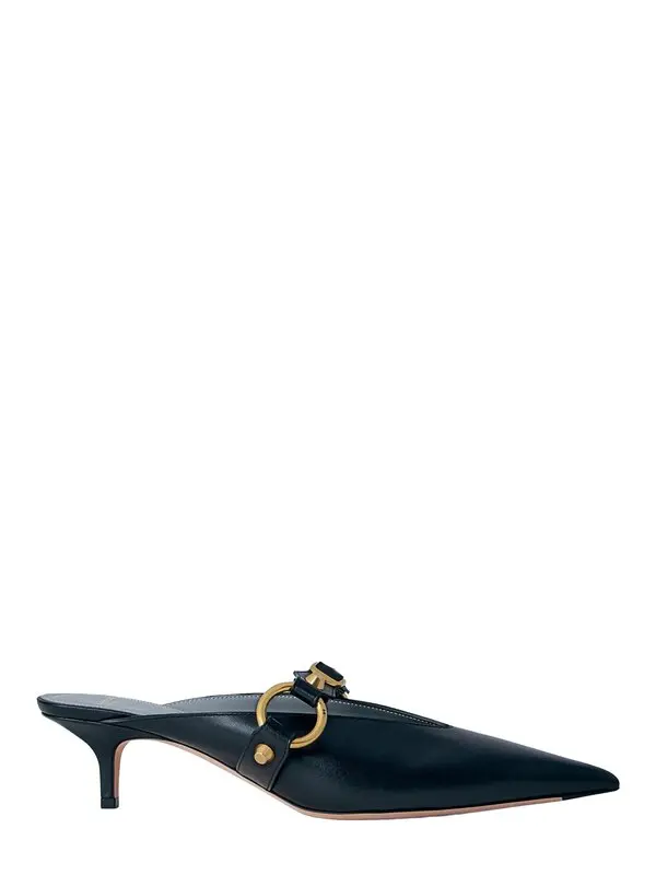 Balenciaga City Leather Mules - Black