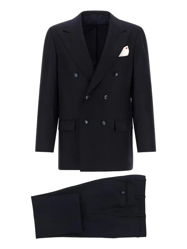 Kiton Virgin Wool And Cashmere Dress - Blue