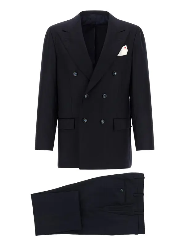 Kiton Virgin Wool And Cashmere Dress - Blue