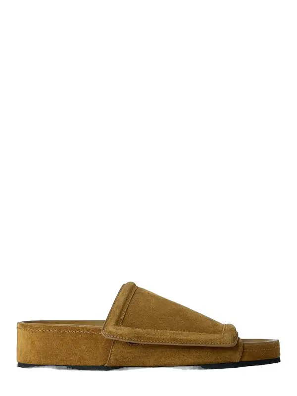 Phoebe Philo Suede Chunky-sole Slide Sandals - Brown