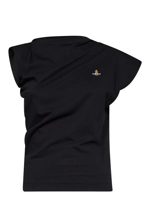 VIVIENNE WESTWOOD Cotton Jersey Hebo Draped Top - Multicolor