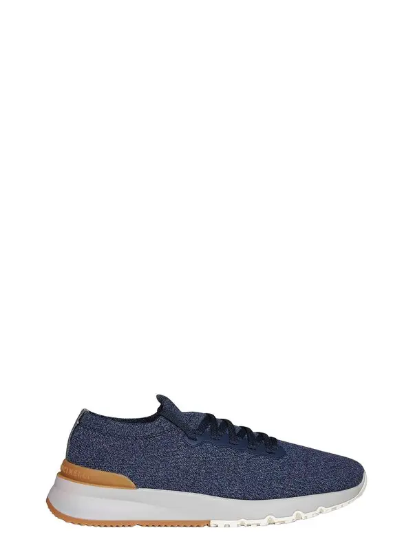 Brunello Cucinelli Denim Wool Knit Runners - Multicolor