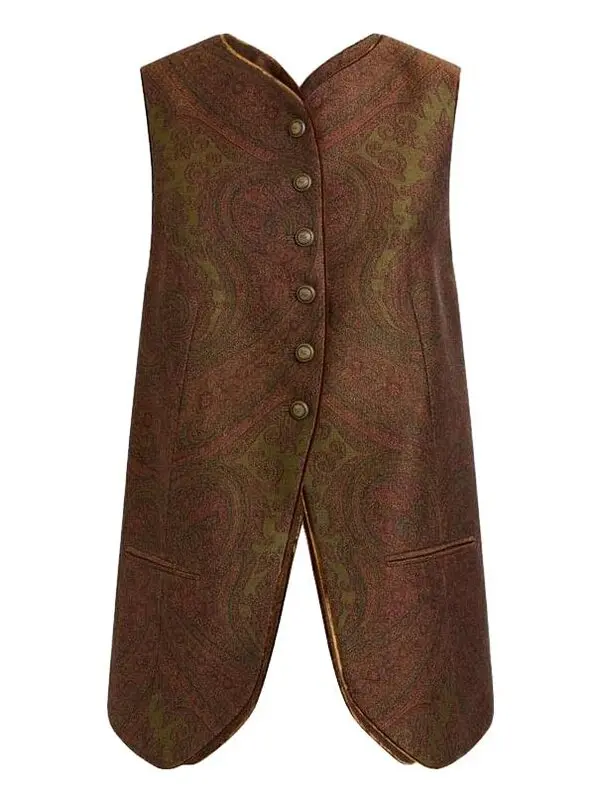 Etro Jackets Waistcoat & Gilets - Brown