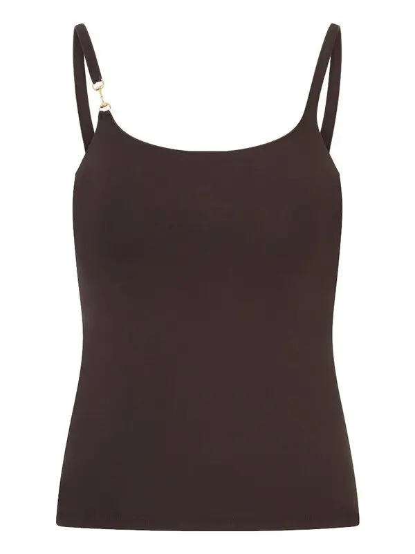 Gucci Viscose Crêpe Jersey Top - Brown