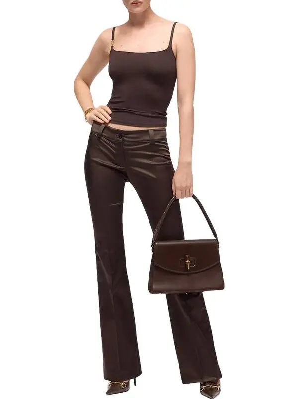 Gucci Viscose Crêpe Jersey Top - Brown
