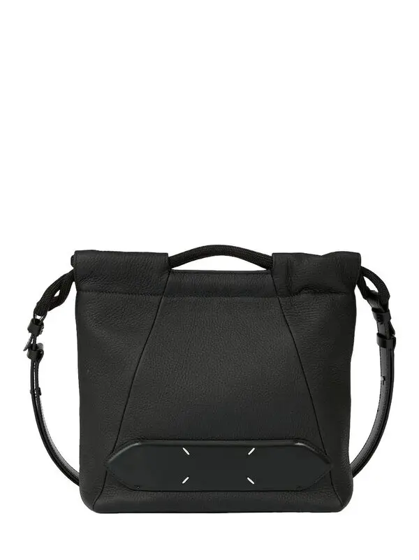 MAISON MARGIELA Grained Leather Shoulder Bag - Black