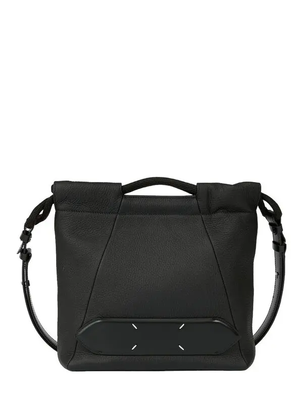 MAISON MARGIELA Grained Leather Shoulder Bag - Black