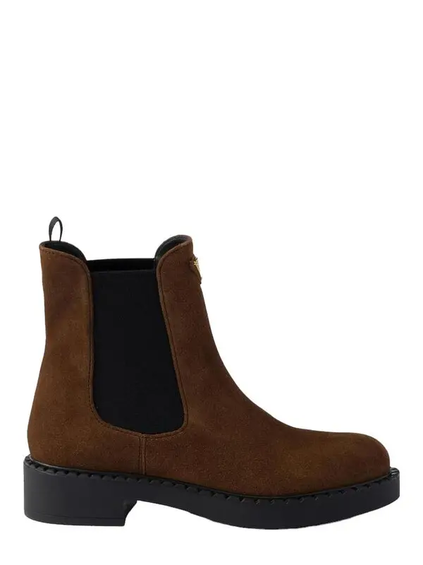 Prada Suede Chelsea Boot - Brown