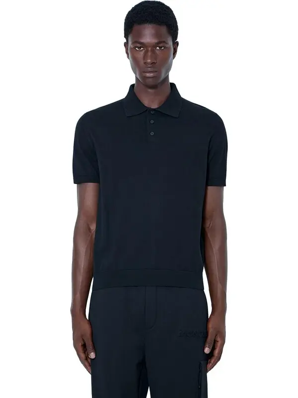Moncler Piqué Polo Shirt - Black