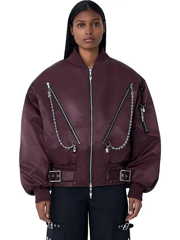 CHOPOVA LOWENA Helter Bomber Jacket - Brown